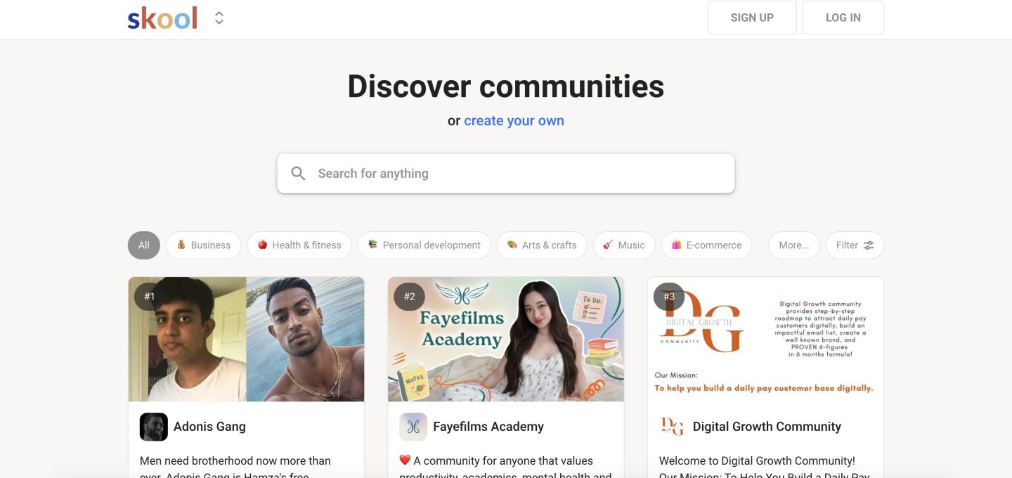 Join Skool: The Premier Online Learning and Community Platform